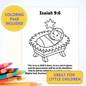 Isaiah 9:6 3D Cube Craft | Bible Lesson, Coloring Activity (PDF) - Etsy