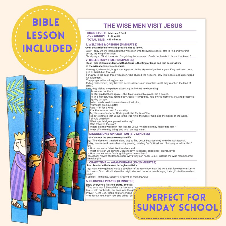 Nativity Agamograph Craft | Christmas & Epiphany Sunday School Activity ...