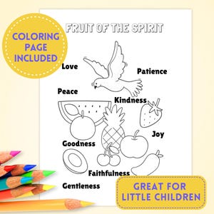 Fruit of the Spirit Craft | Sunday School Bible Lesson & Coloring Page ...