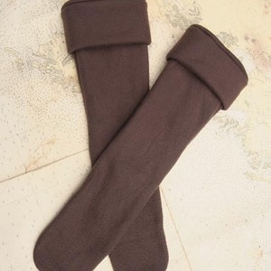 MENS Fleece Rain Boot Liners Brown, Boot Insert Fall Winter, Gift for ...
