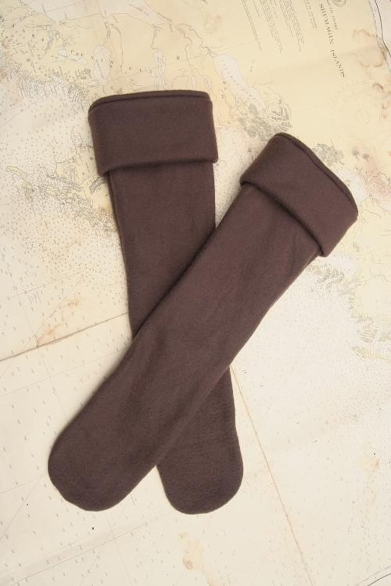 MENS Fleece Rain Boot Liners Brown Boot Insert Fall Winter | Etsy