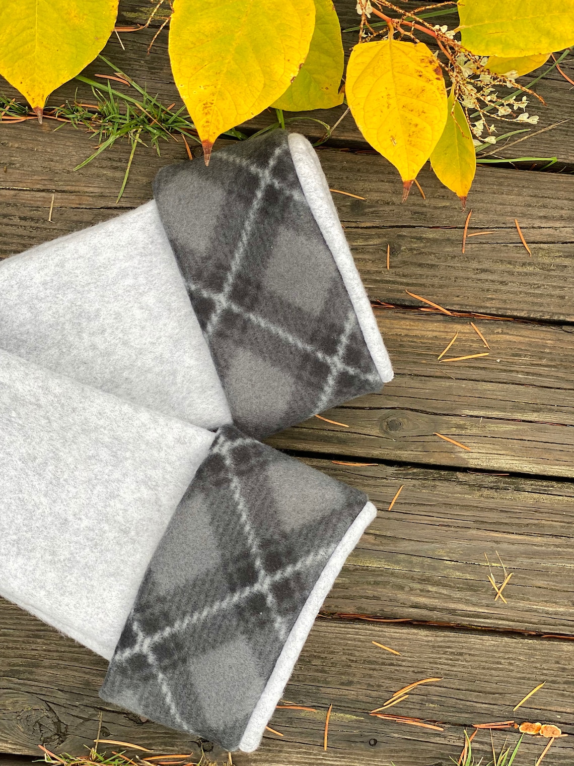 SLUGS Fleece Rain Boot Liners Gray Charcoal Black Plaid - Etsy