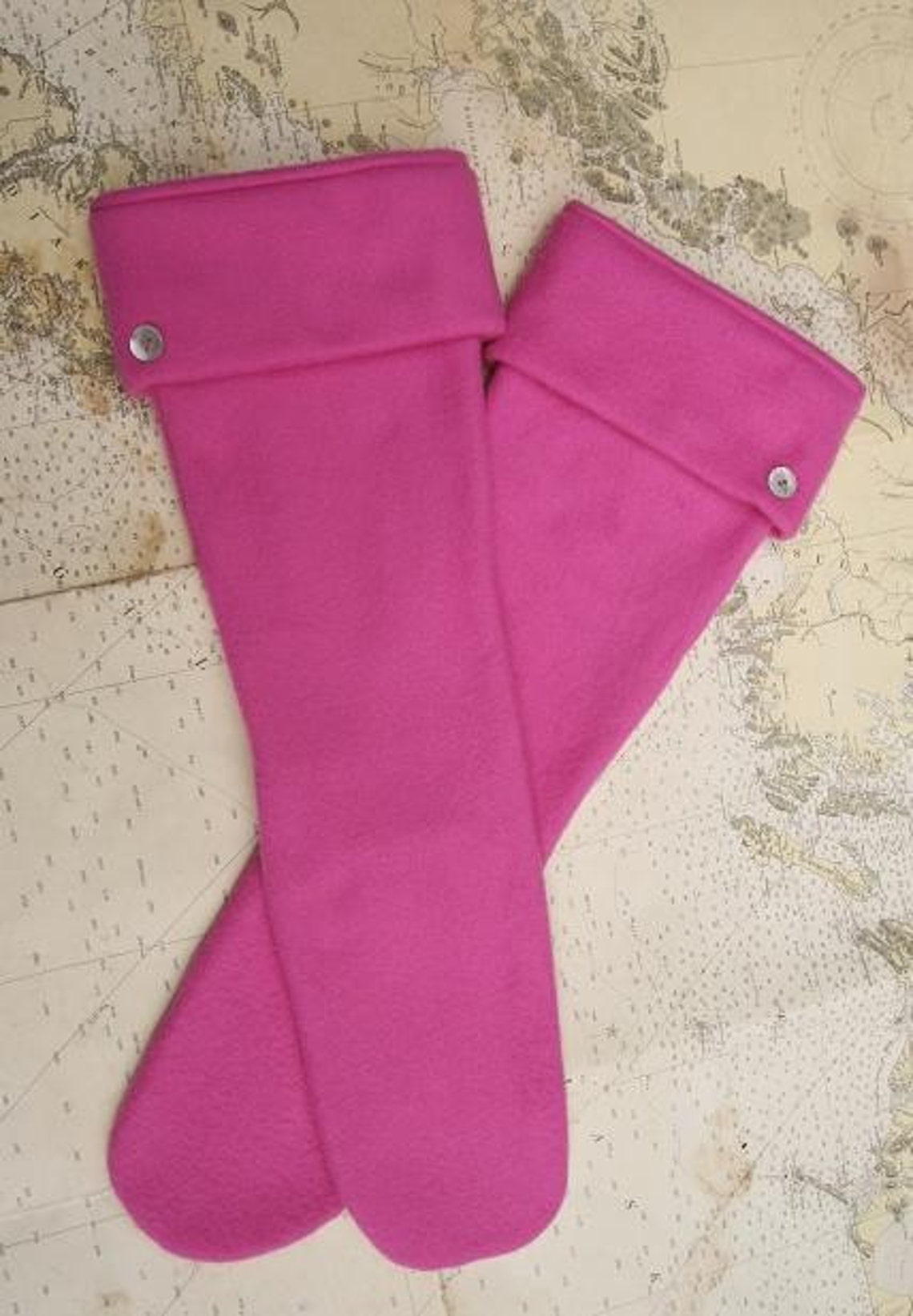 Pink Fleece Rain Boot Liners: Cozy Wellington Boot Socks - Etsy