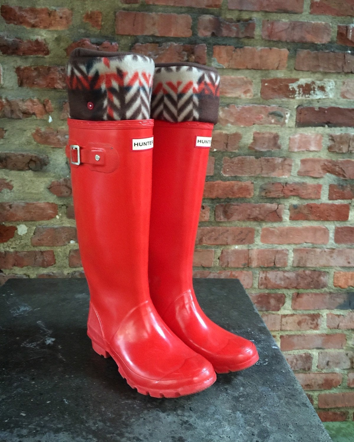 Brick Red Hunter Rain Boots