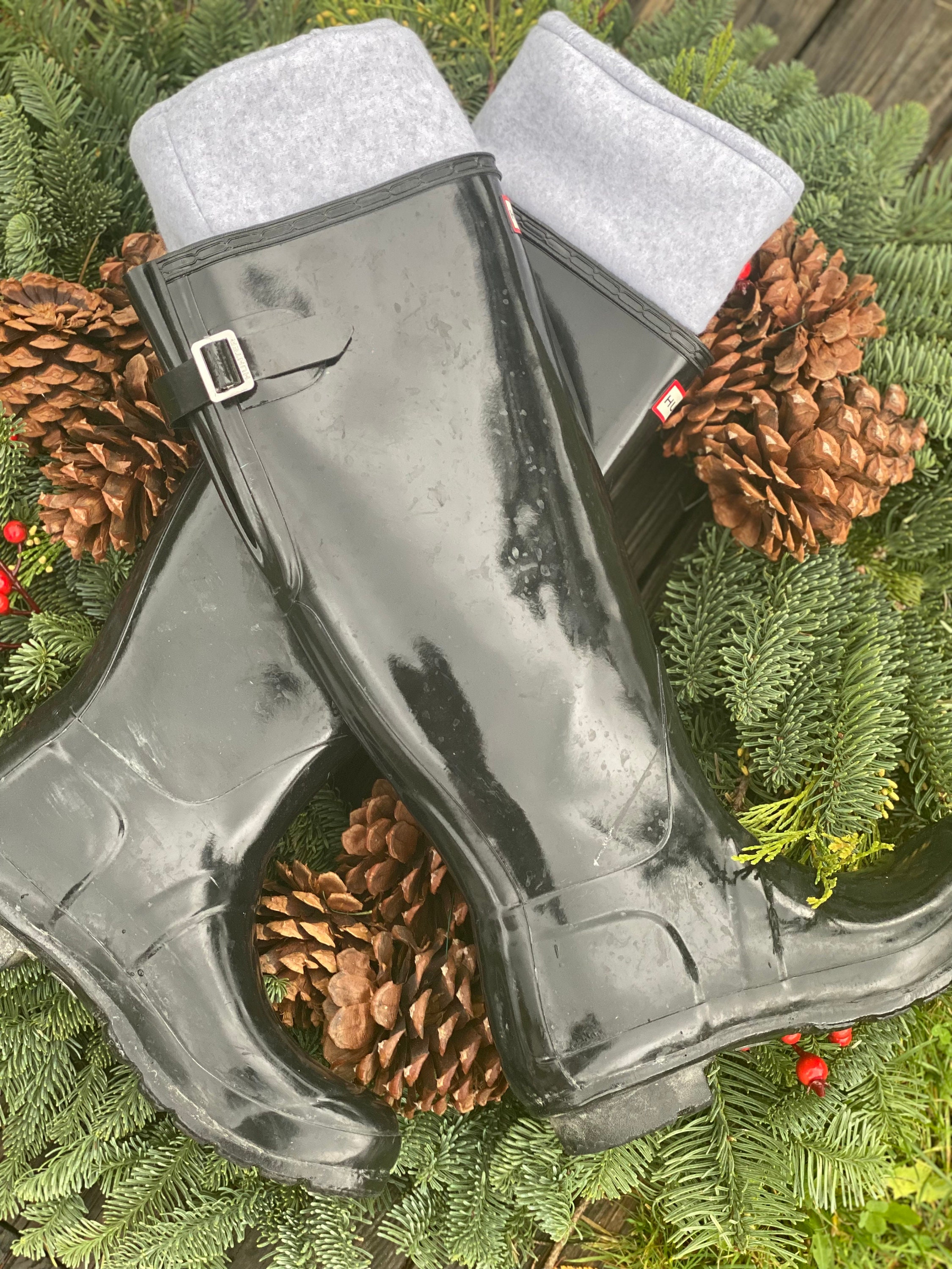 Gray Hunter Rain Boots