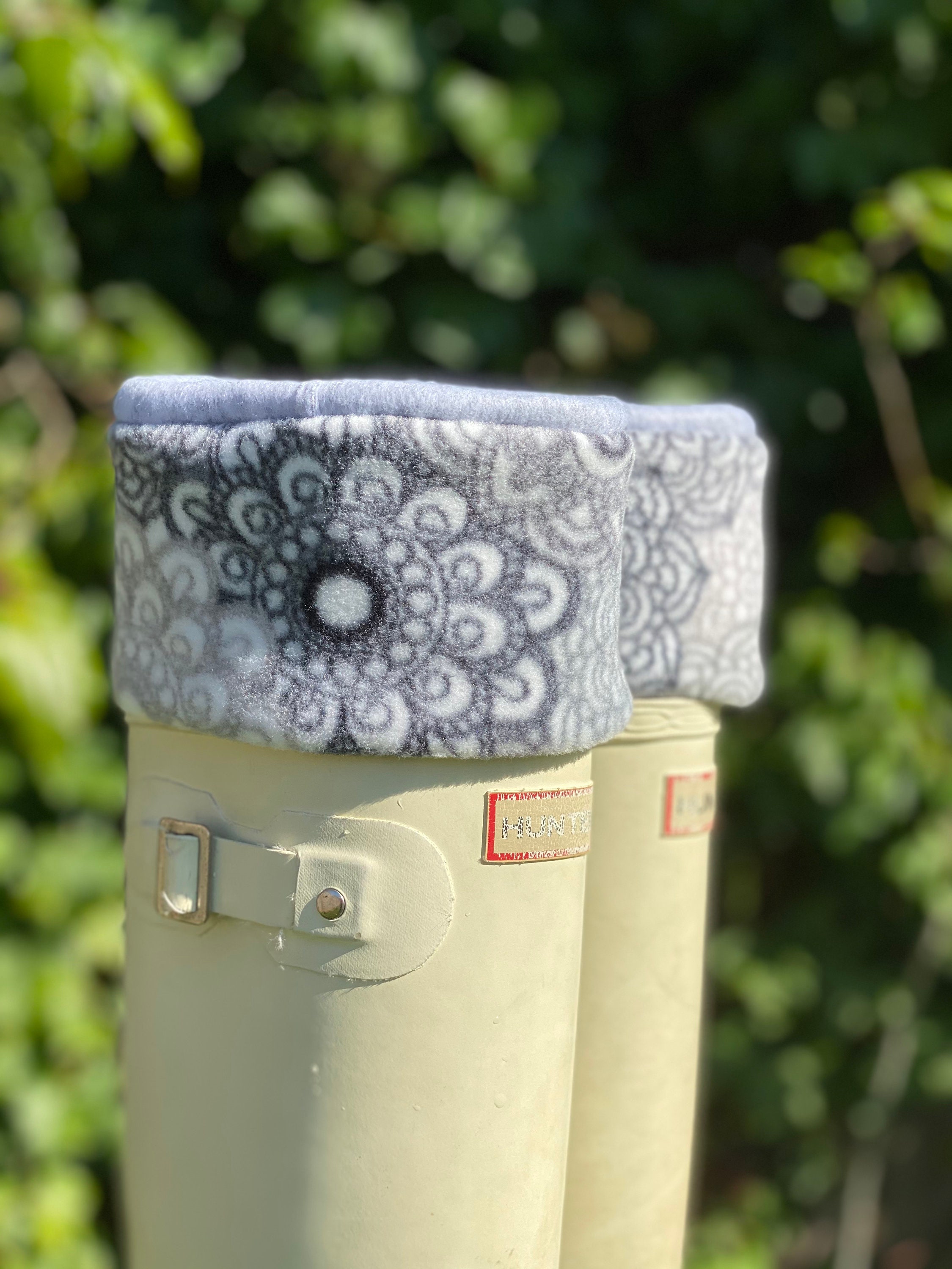 Boot Cuffs SLUGS Fleece Rain Boot Liners Socks Gray Charcoal | Etsy