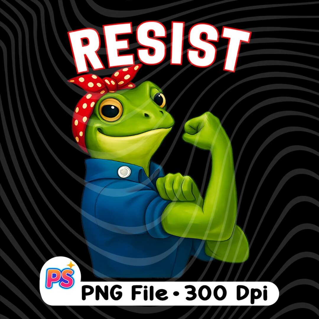 Frog Women Resist PNG, Funny Frog Patriotic PNG, Freedom Frog ...