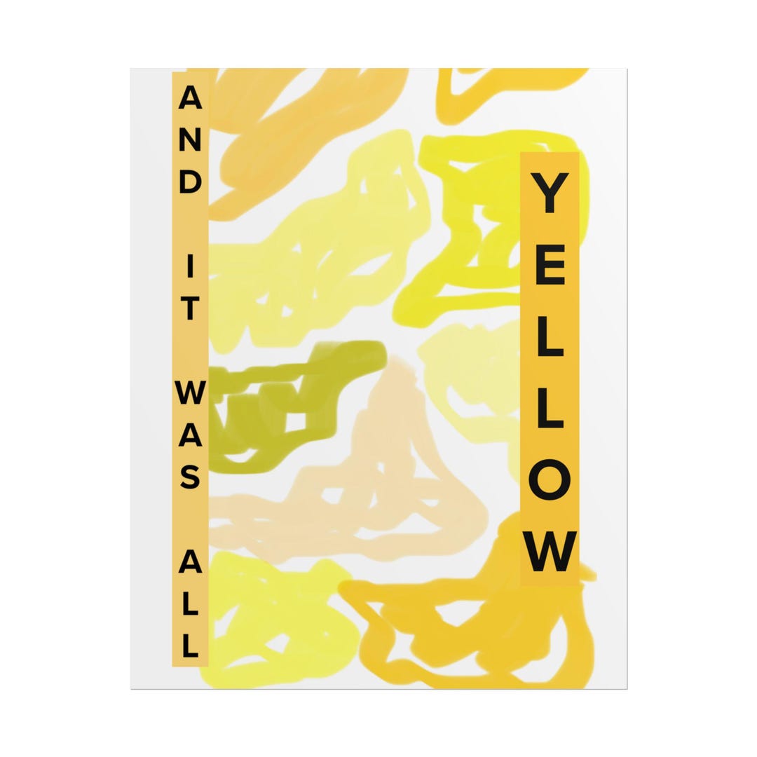 Bright Yellow Abstract Art Print: Modern Home Decor - Etsy