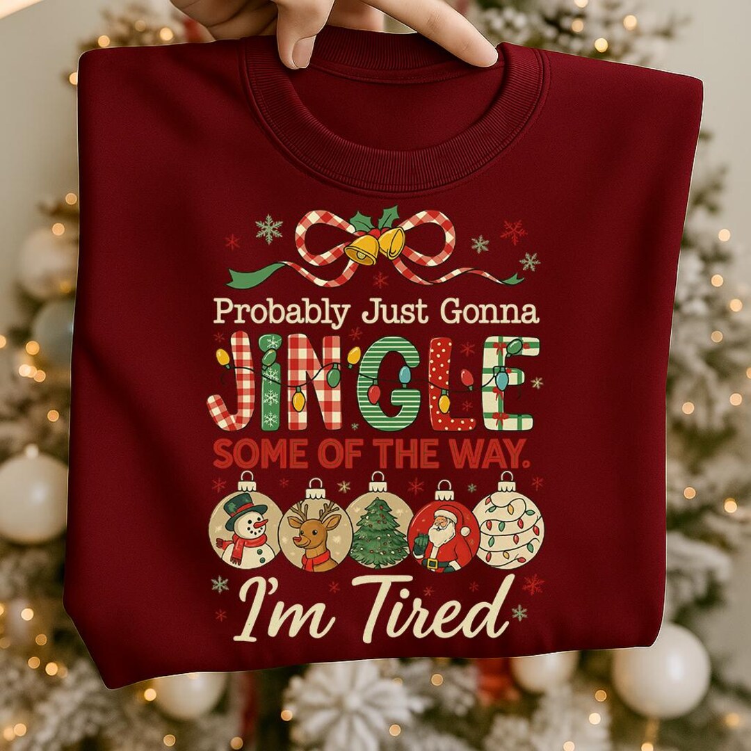 Funny Christmas Jingle PNG, Tired Design (digital Download) - Etsy