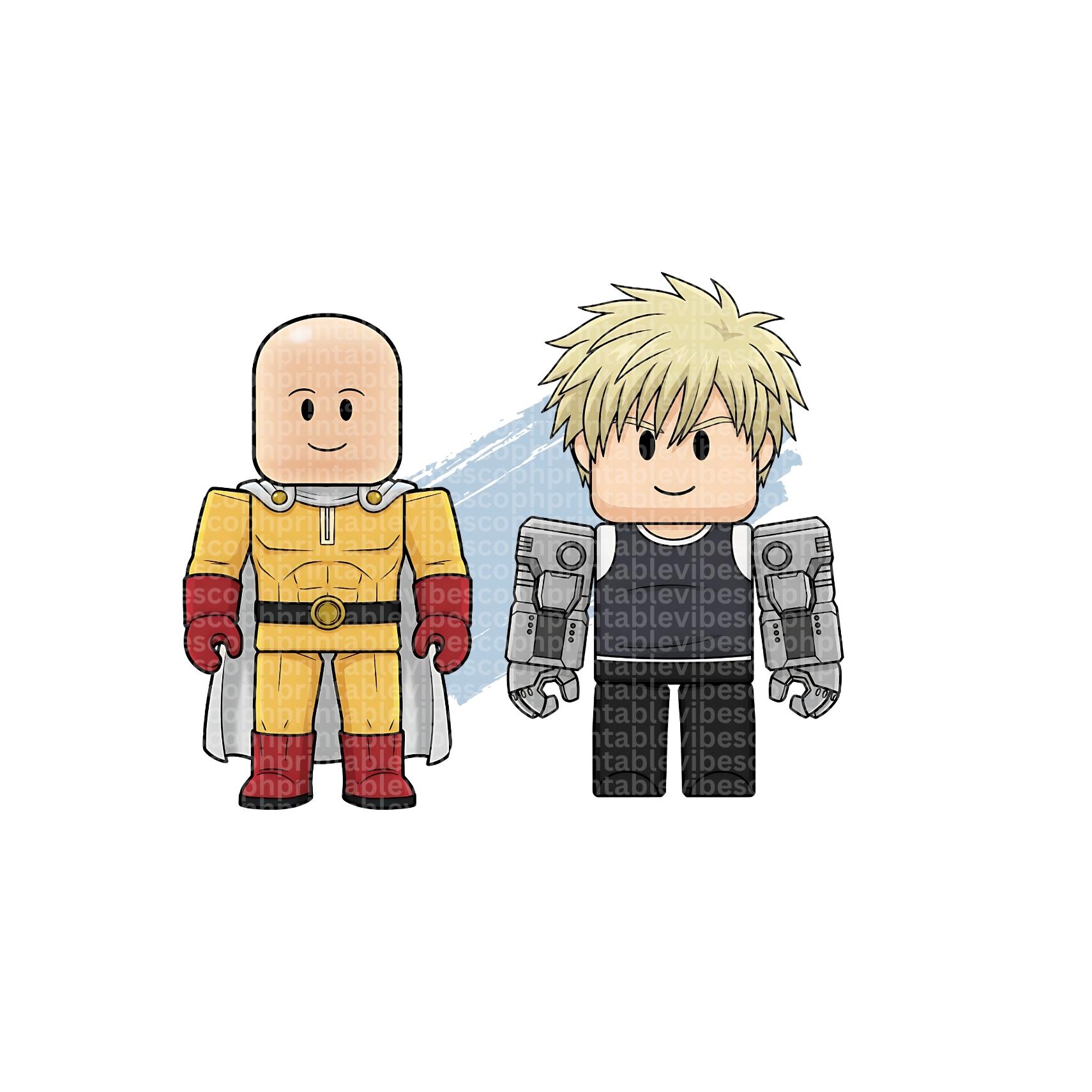 40 Blocky Game Characters Clipart: With Anime Avatars PNG (digital ...