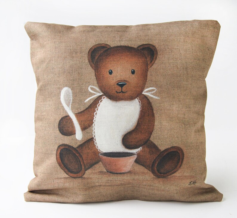 Teddy Cushion Cover Decorating Child's Room - Etsy UK