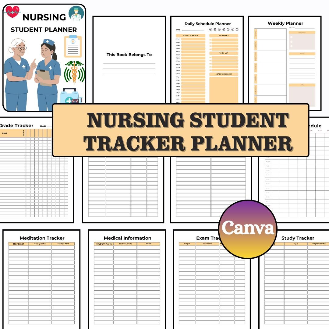 Nursing Student Digital Tracker | Study Planner & Clinical Schedule for ...