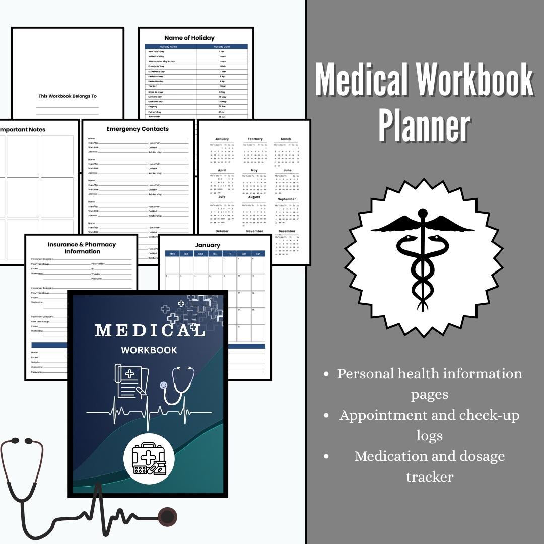 Medical Workbook Planner | Digital Study Organizer for Goodnotes and ...