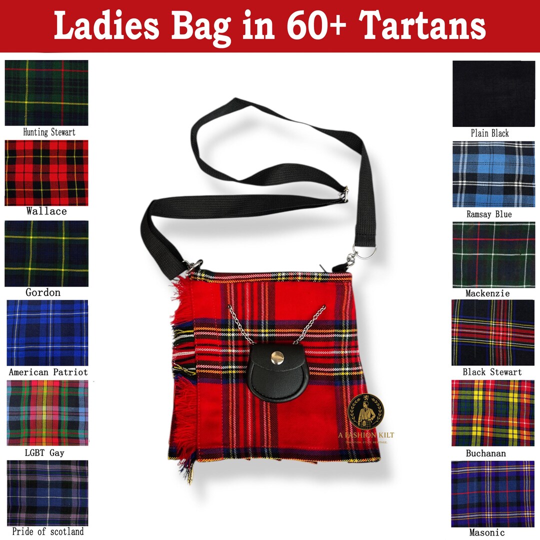 Tartan Ladies Shoulder Bag Women Casual Tartan Hand Bag – Available in ...