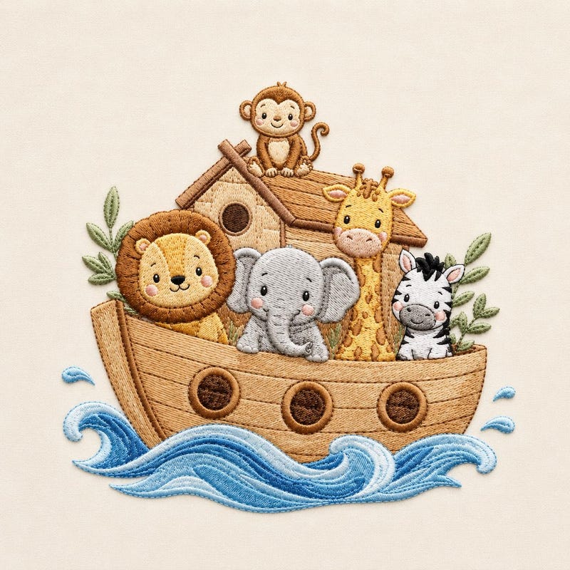 Embroidery Kit Noahs Ark - Etsy