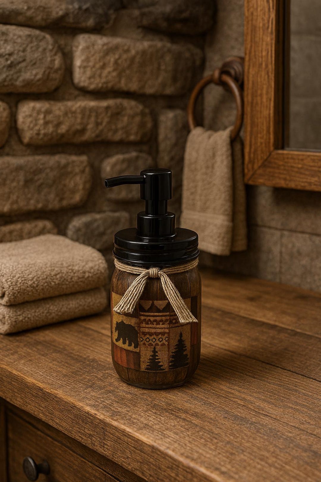 Primitive/rustic (soap Dispenser) - Etsy