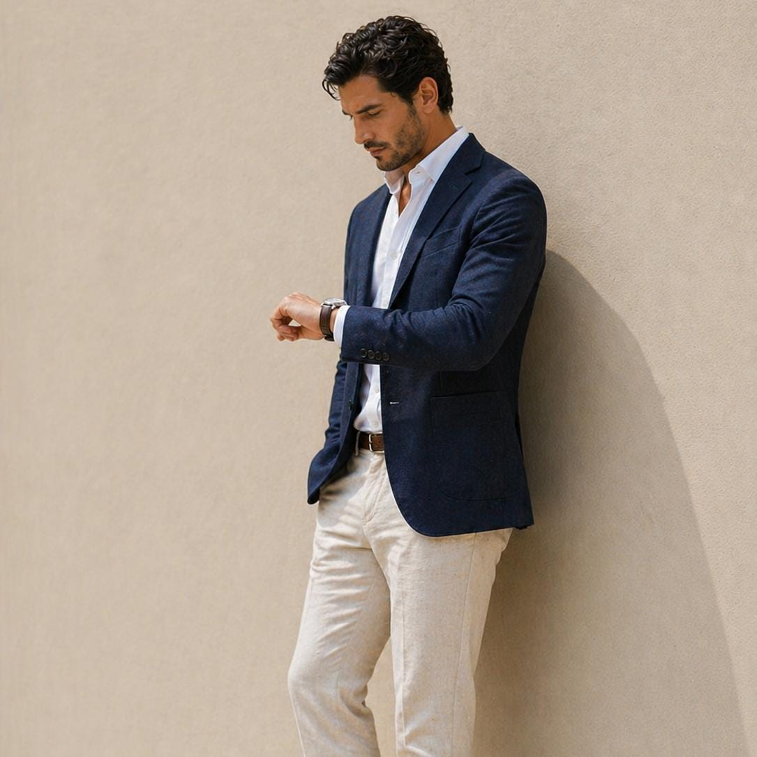Men's Cotton Linen Blend Blazer, Lightweight Summer Sport Coat ...