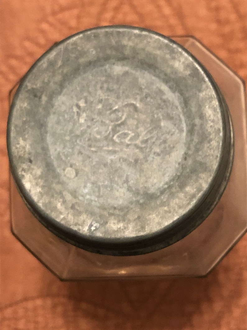 Vintage Glass Canning Jar Octagonal Shape Metal Lid With Milk - Etsy