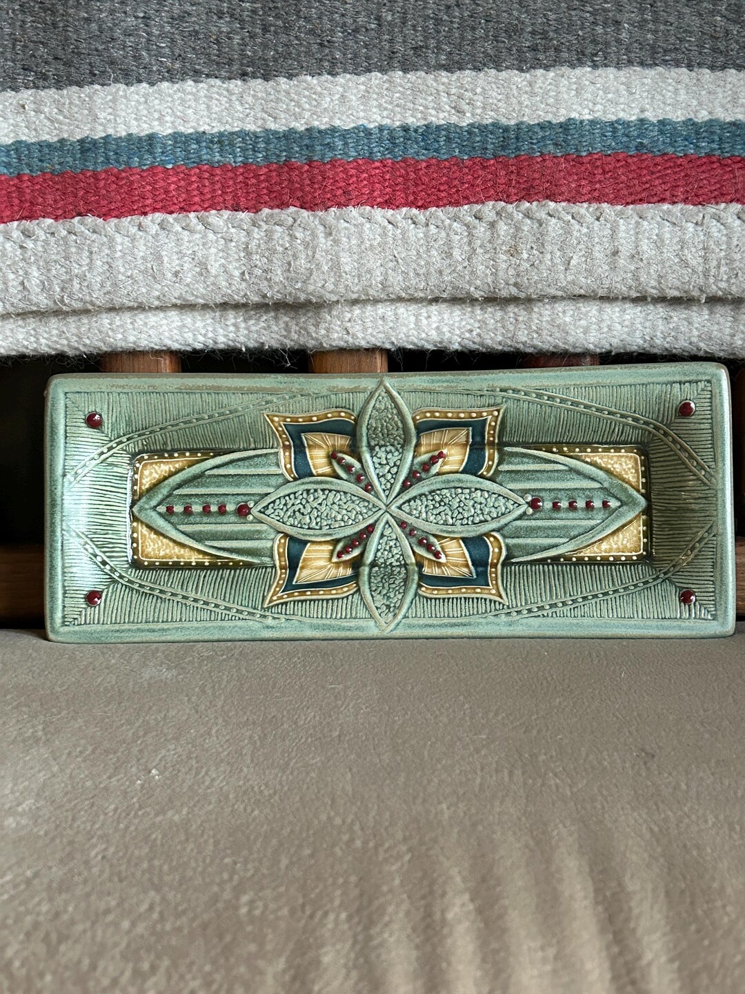 Adam Spector Studios Pottery Ceramic Trinket Tray Dish Multicolor ...