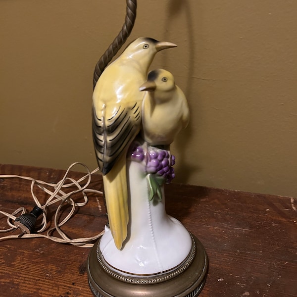 Ceramic Birds Lamp - Etsy