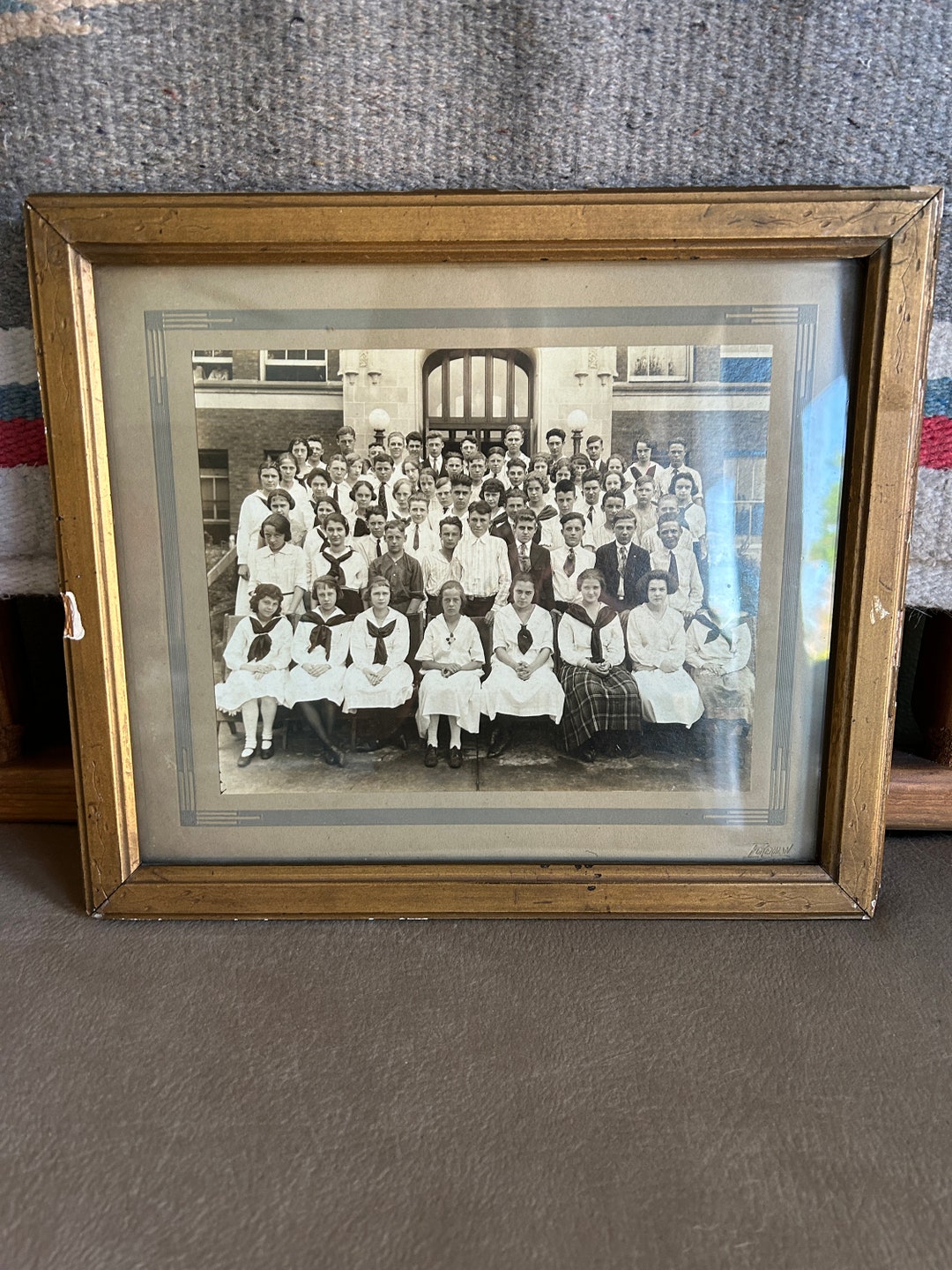 Vintage Framed Old School Photo - Etsy