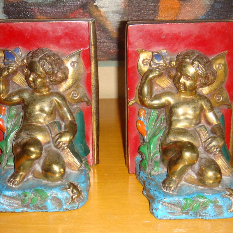 Cherub Bookends - Etsy