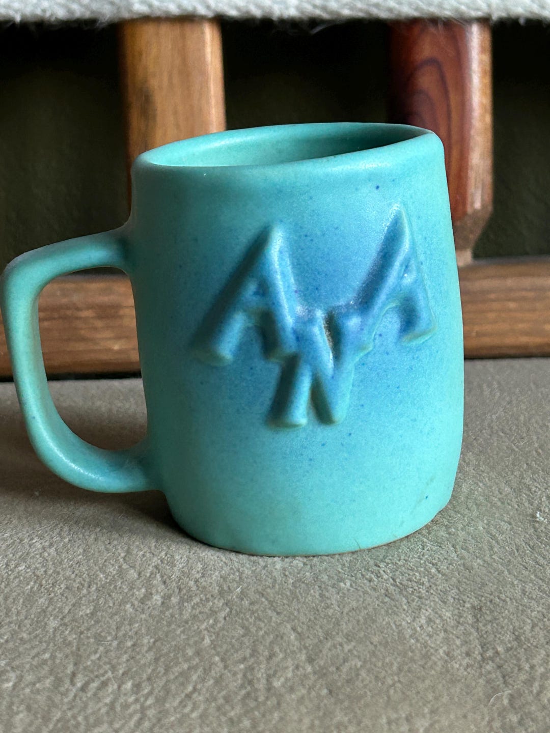 Van Briggle ANA Cup Mug Ming Blue/turquoise Colorado Springs Pottery ...