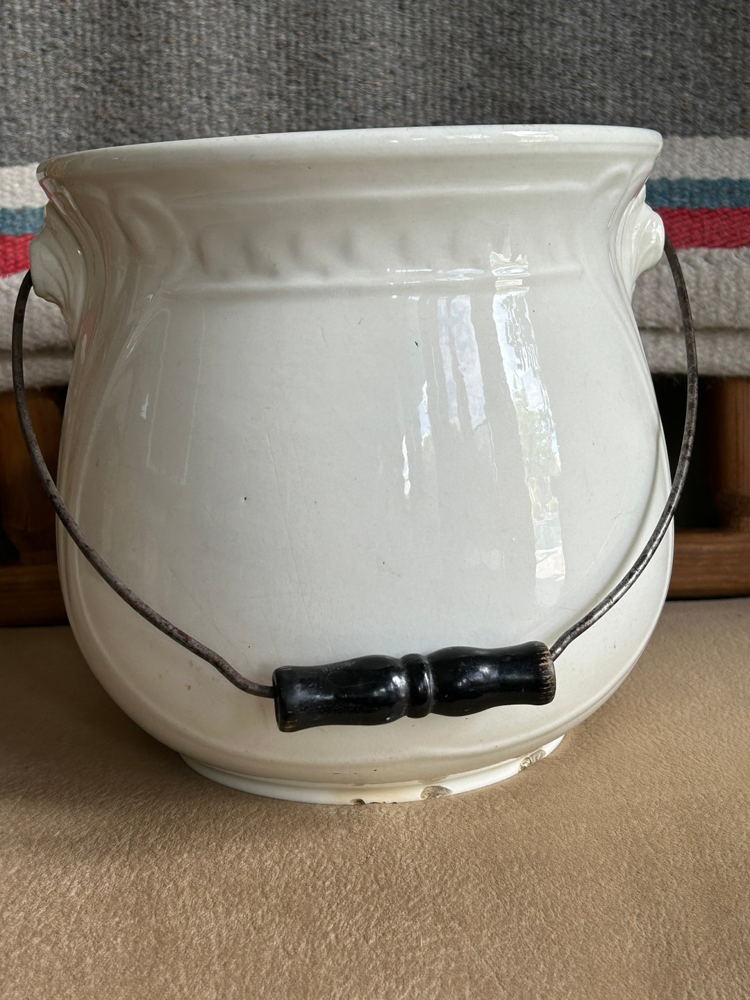 Antique Ironstone Slop / Chamber Pot Pail With Handle - Etsy