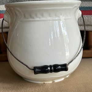 Antique Ironstone Slop / Chamber Pot Pail With Handle - Etsy
