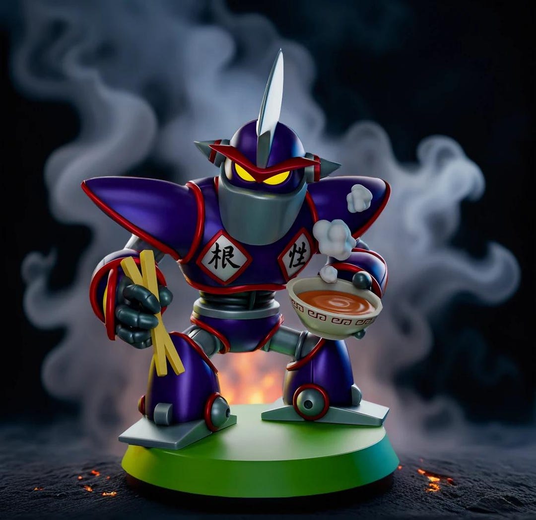 Cyber Automaton Statue STL | Retro Robot Adventurer 3D Print Files ...