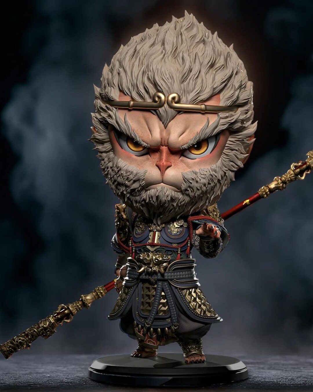 Chibi Mythic Monkey Warrior STL | 3D Print Files - Etsy Canada