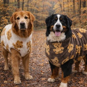 Fleece Lined Winter Dog Jacket | Warm Coat for Large Breed Dogs - Etsy
