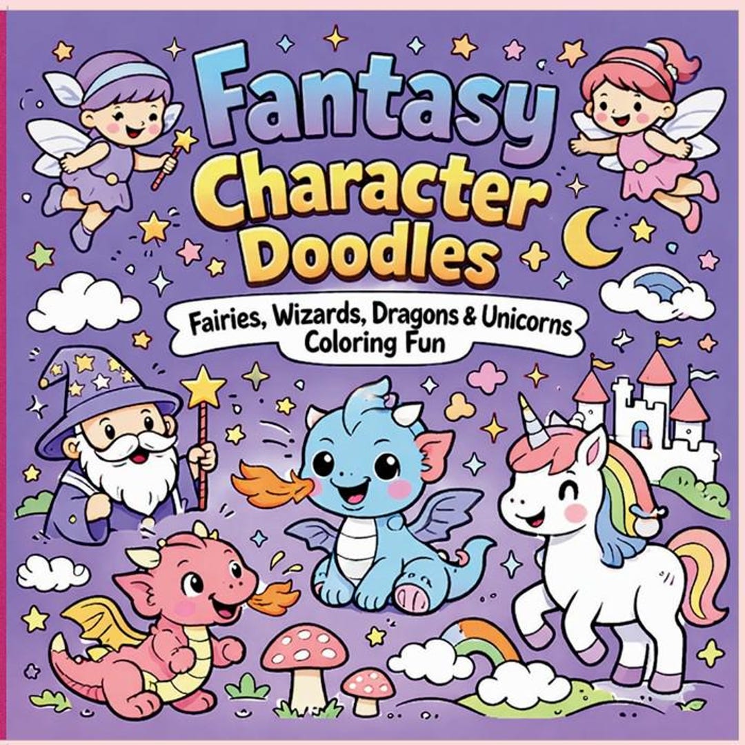 100 Fantasy Character Doodles – Fairies, Wizards, Dragons, Unicorns ...