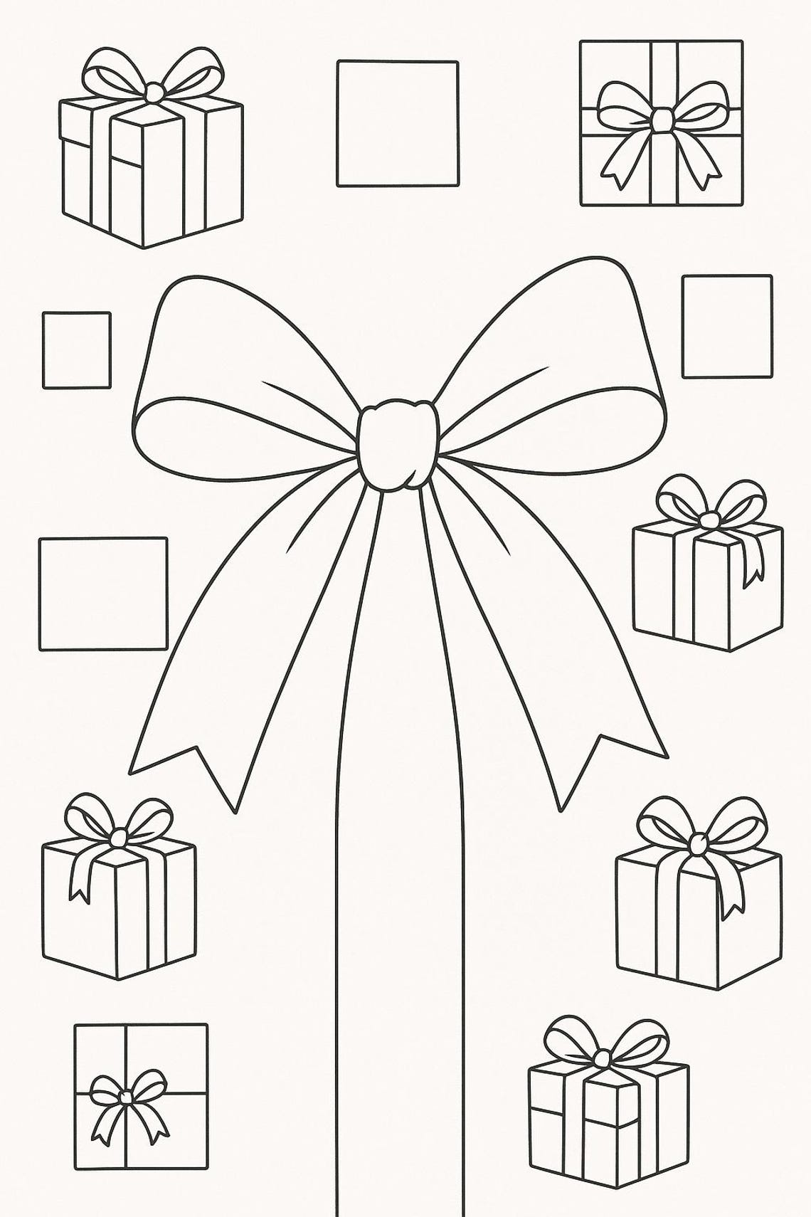 Christmas Gift Doodles - Hand-drawn Present Clipart (PDF) - Etsy