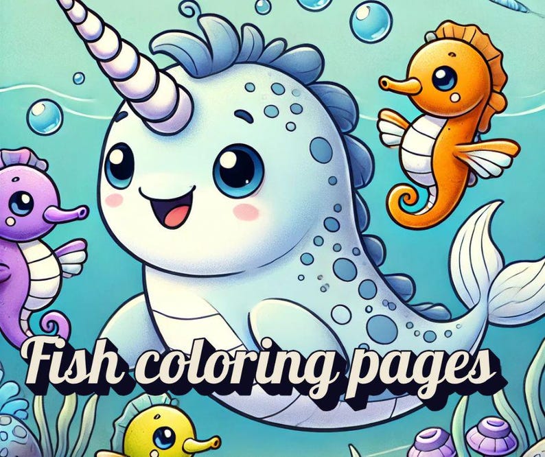 30 Ocean Animal Doodle Coloring Page – A4 Printable Kids Activity ...