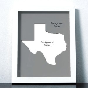 Personalized Paper Cut Out of Texas Map 8x10 for - Etsy