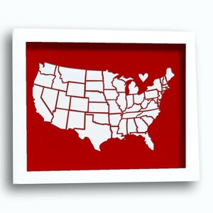 Paper Cut Out of United States Map 11"x14" for Gift and Wedding Gift - Etsy
