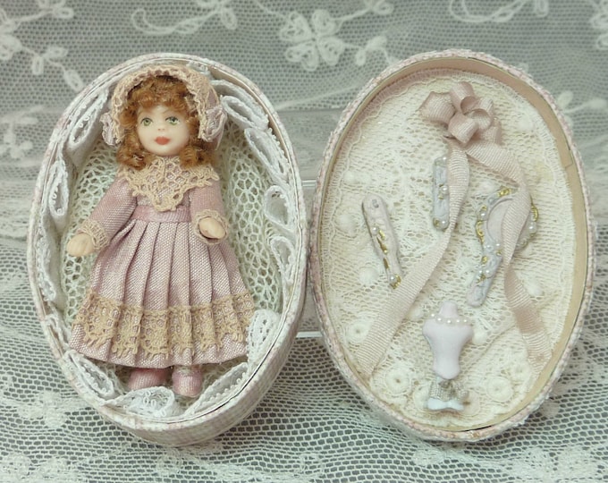 Miniature Porcelain Doll in an Oval Presentation Box - Etsy