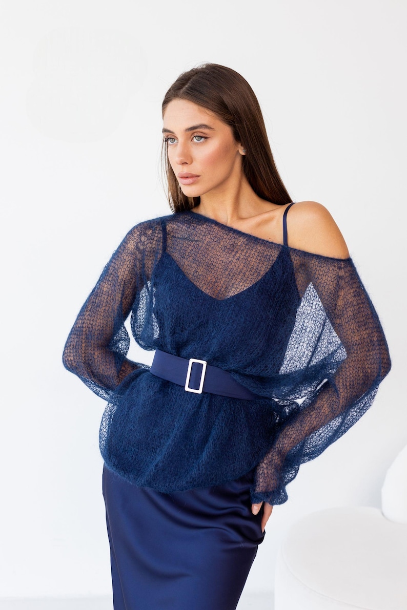Sheer Knit Sweater Blush Pink, Transparent Long Sleeve Top, Lightweight ...