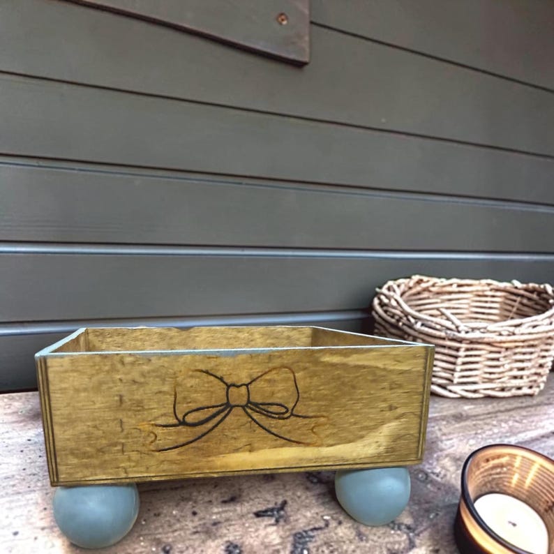 Handverbranntes Gänse-Catchall-Tablett, Dutch Blue Farmhaus-Dekor ...