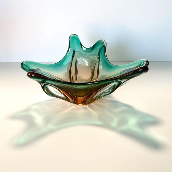 Czech Vintage Glass Bowl - Etsy