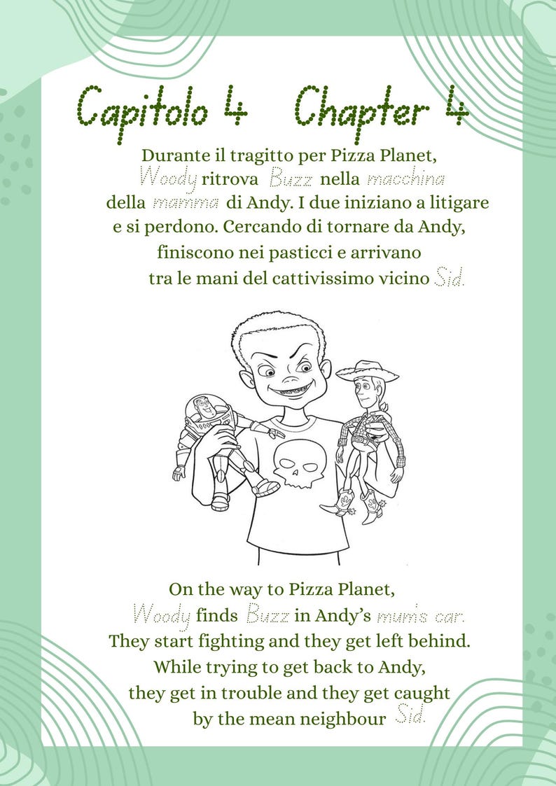 Toy Story Tracing Coloring Pages, Preschool Learning (digital Download ...
