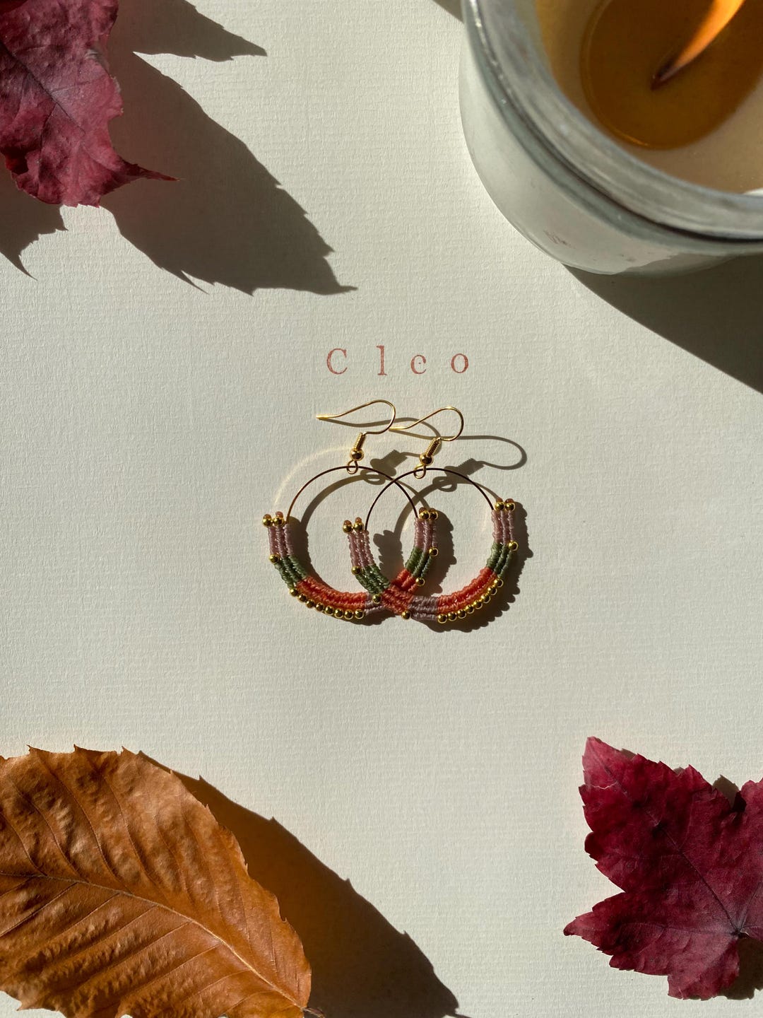Cléo - Micromacrame Earrings, Hand-woven Jewelry in Quebec - Etsy