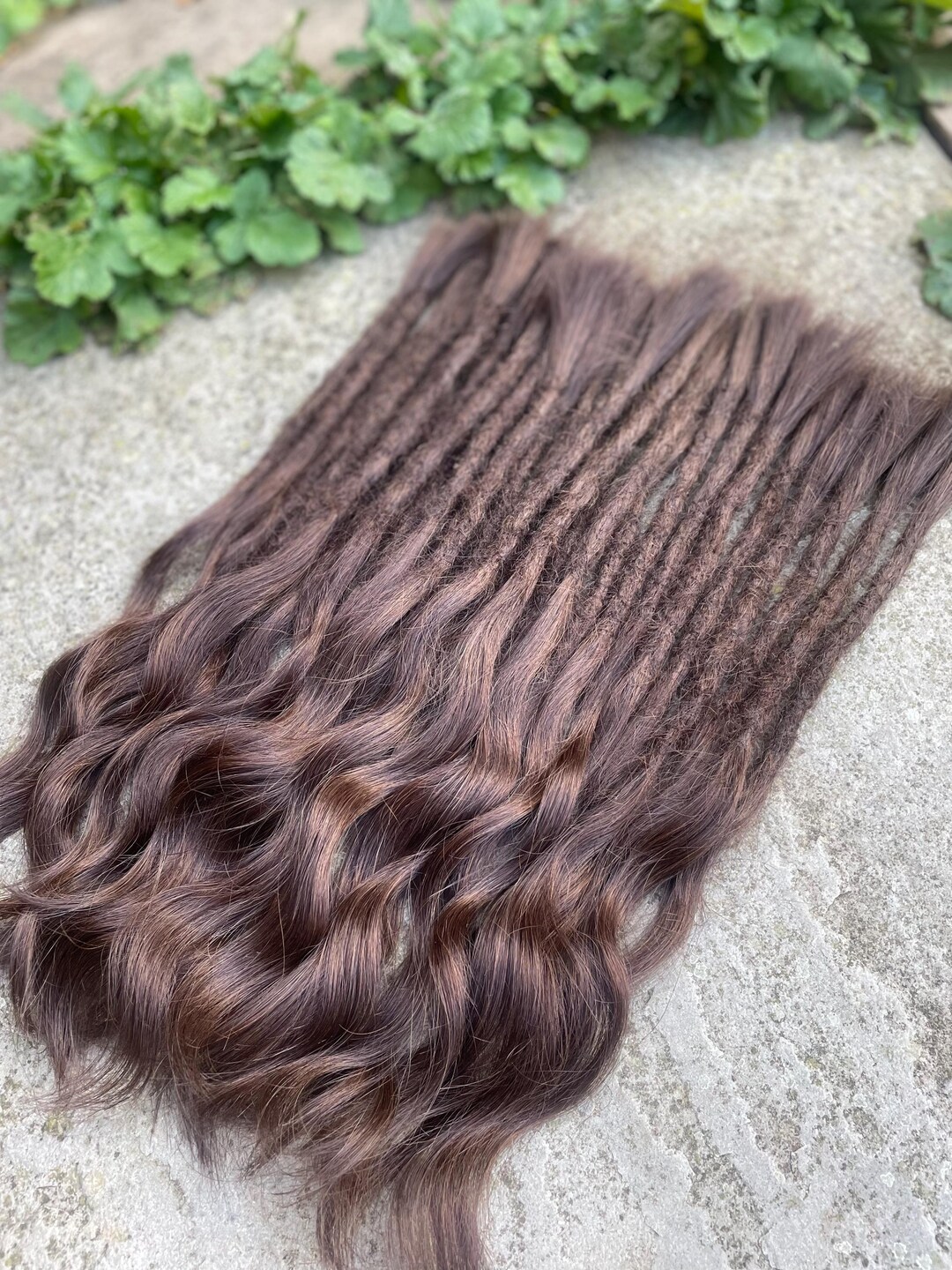 100% Real Hair Chocolate Brown Loc Extensions - Etsy