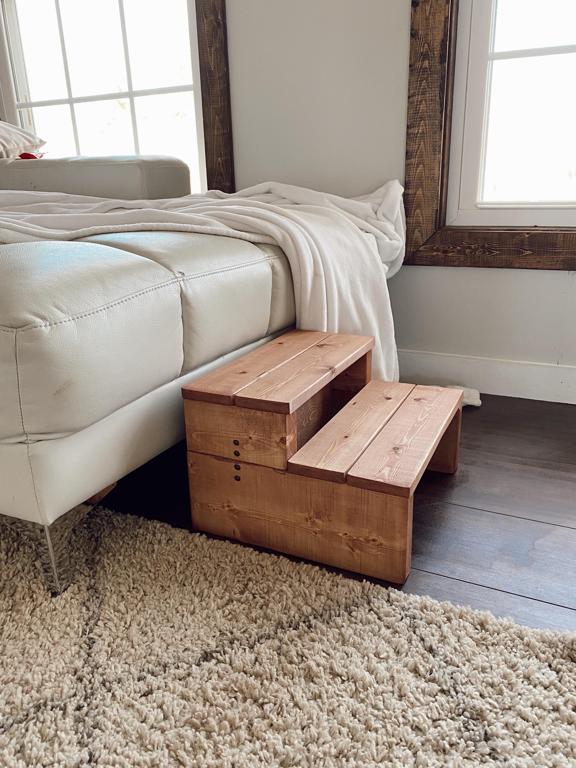 Large Adult Cherry Soda Two Step Wooden Step Stool Rustic Farmhouse ...