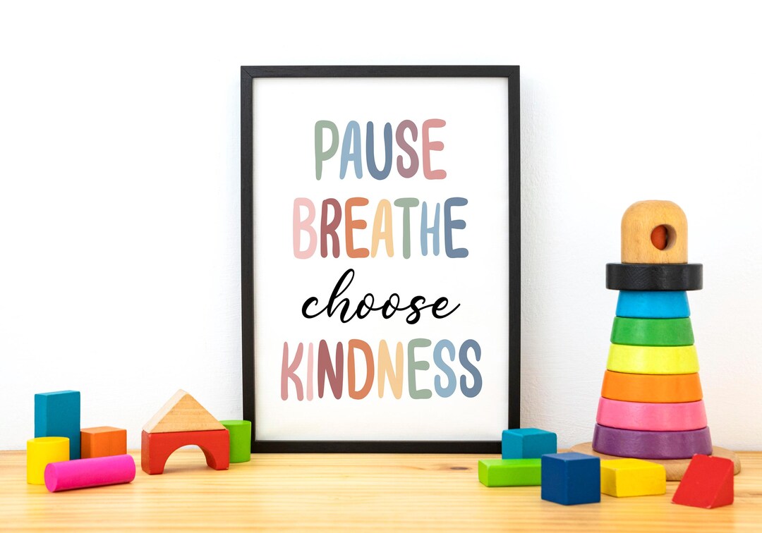 Mindfulness Classroom Poster Print, Calm Corner SEL Kids Wall Art Decor ...