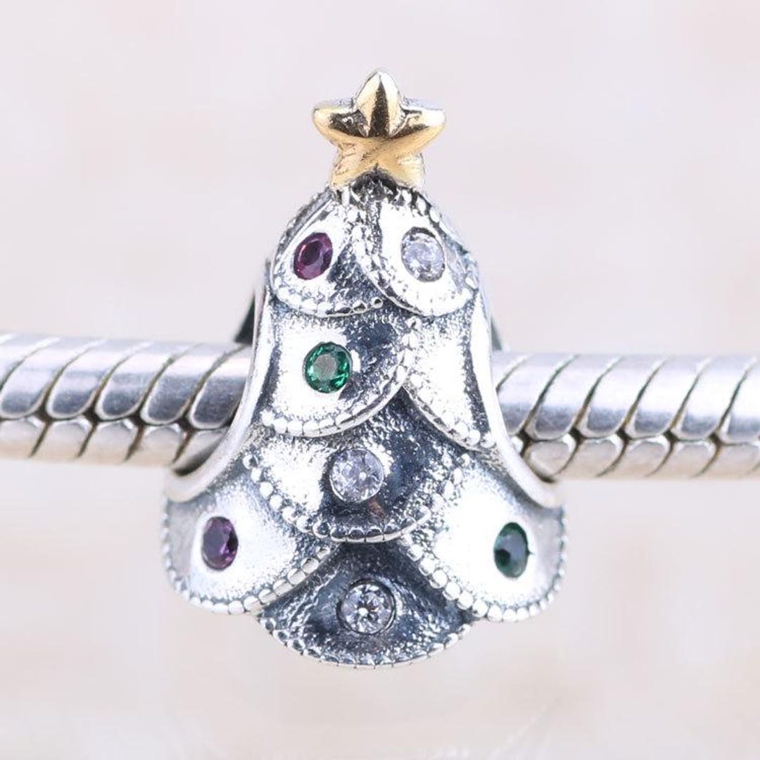 Pandora Moments Sterling Silver Gold Festive Christmas Tree Charm - Etsy