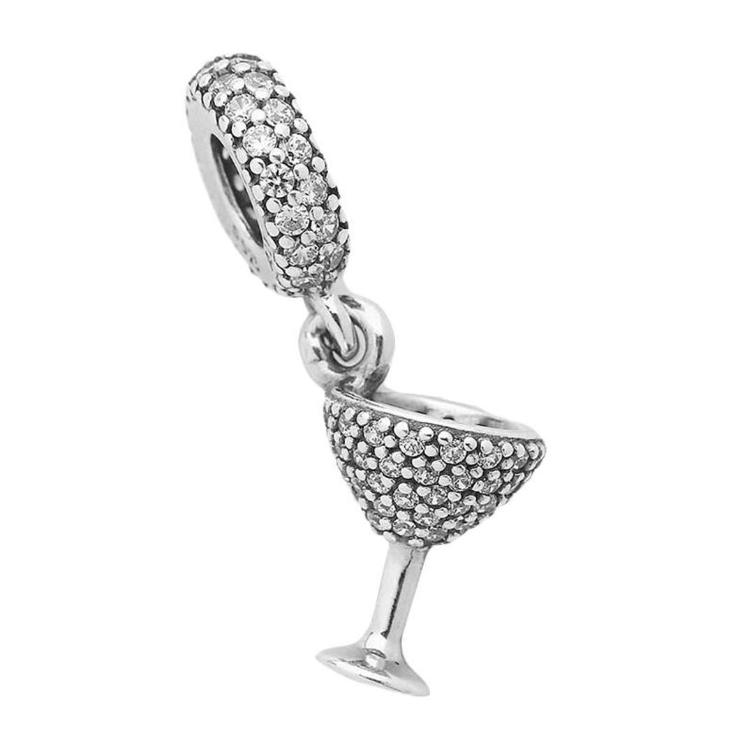 Silver Pandora Night Out Cocktail Glass Dangle Charm S925 - Etsy
