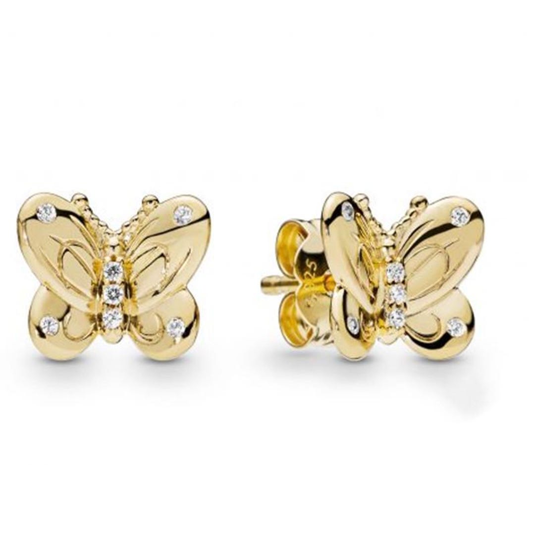Pandora Decorative Butterflies Stud Earrings - Etsy