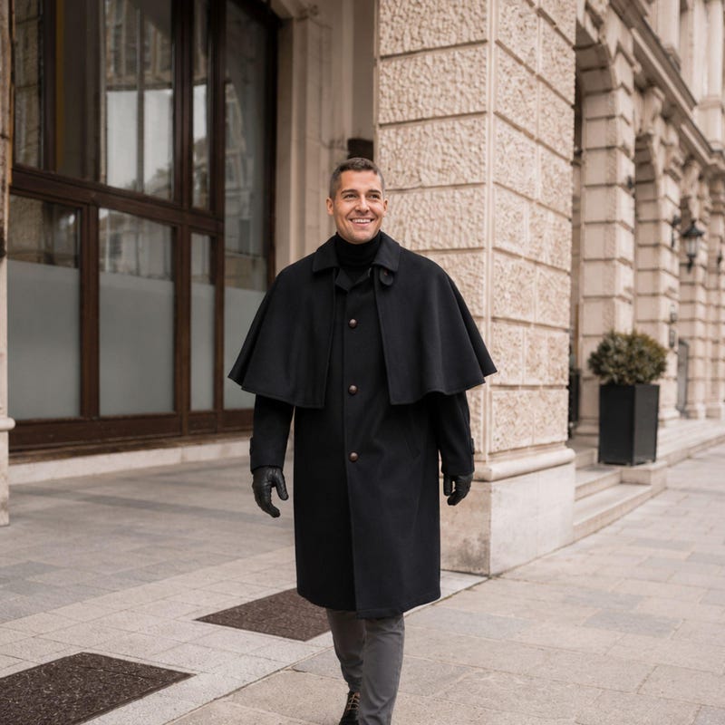 Long Black Formal Coat - Etsy